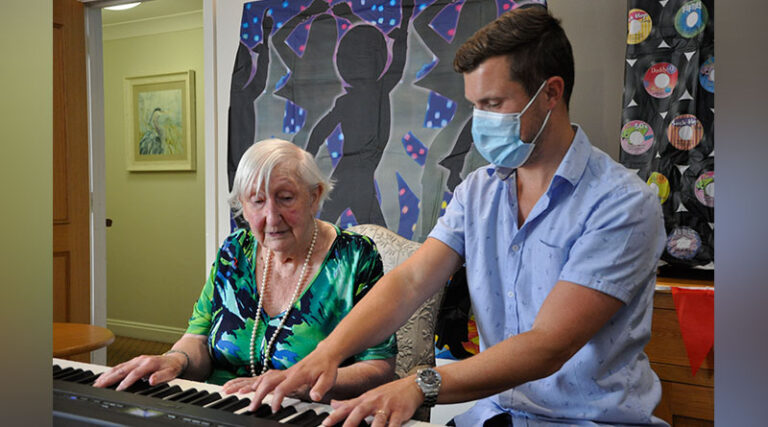 Simon’s Return is Music to the Ears of Freda, 91