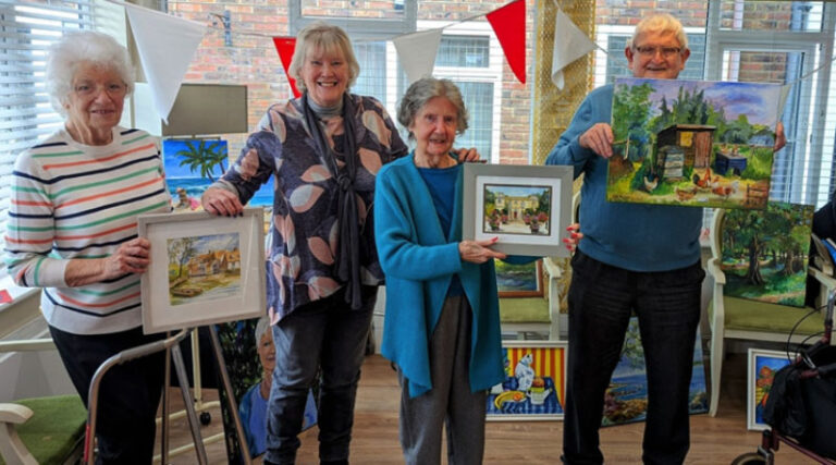 Wisbech Artist Visits Hickathrift House & Donates Paintings - The Carer