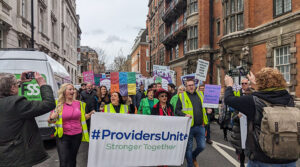 Providers Unite To Protest At The Labour Conference In Liverpool