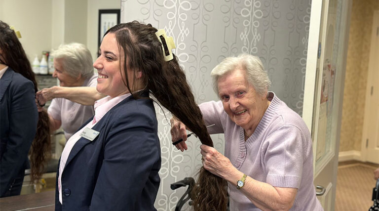 Staff Member at Local Care Home to Let Residents Cut Her Hair for ...
